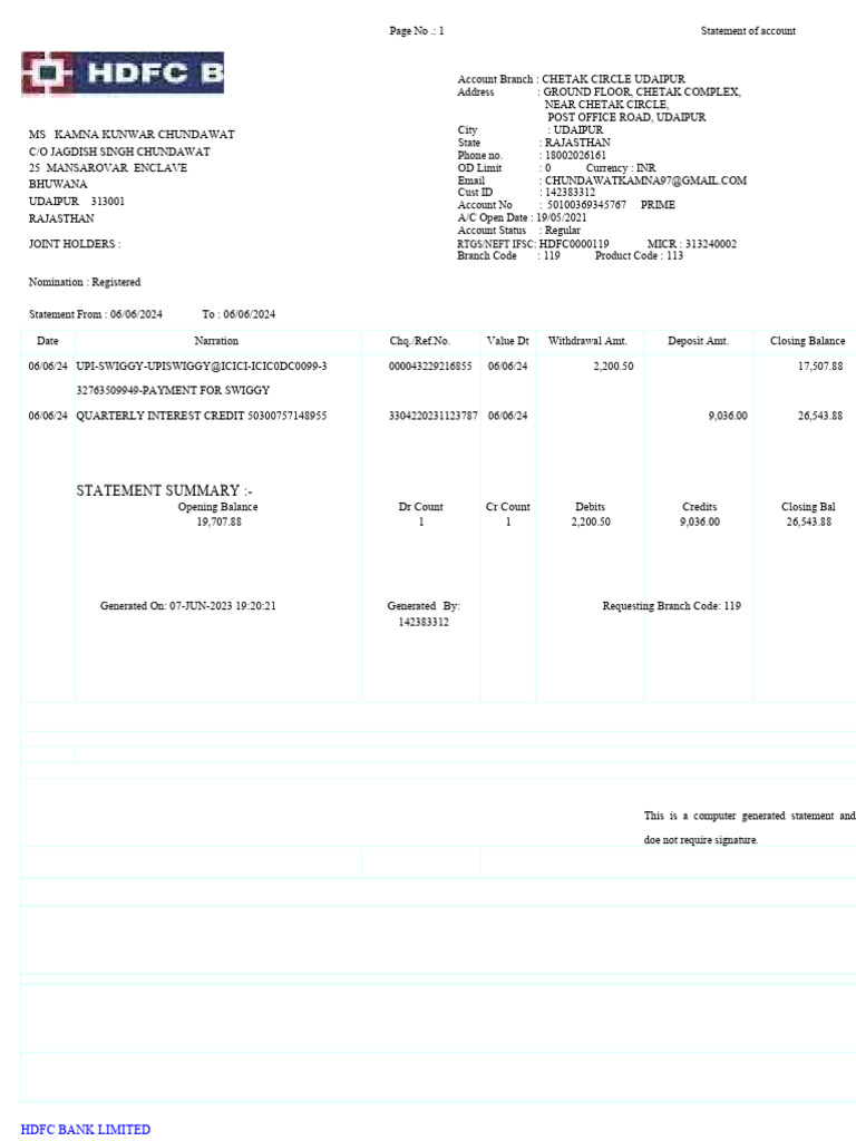 Swiggy bill | PDF | Invoice | Payments