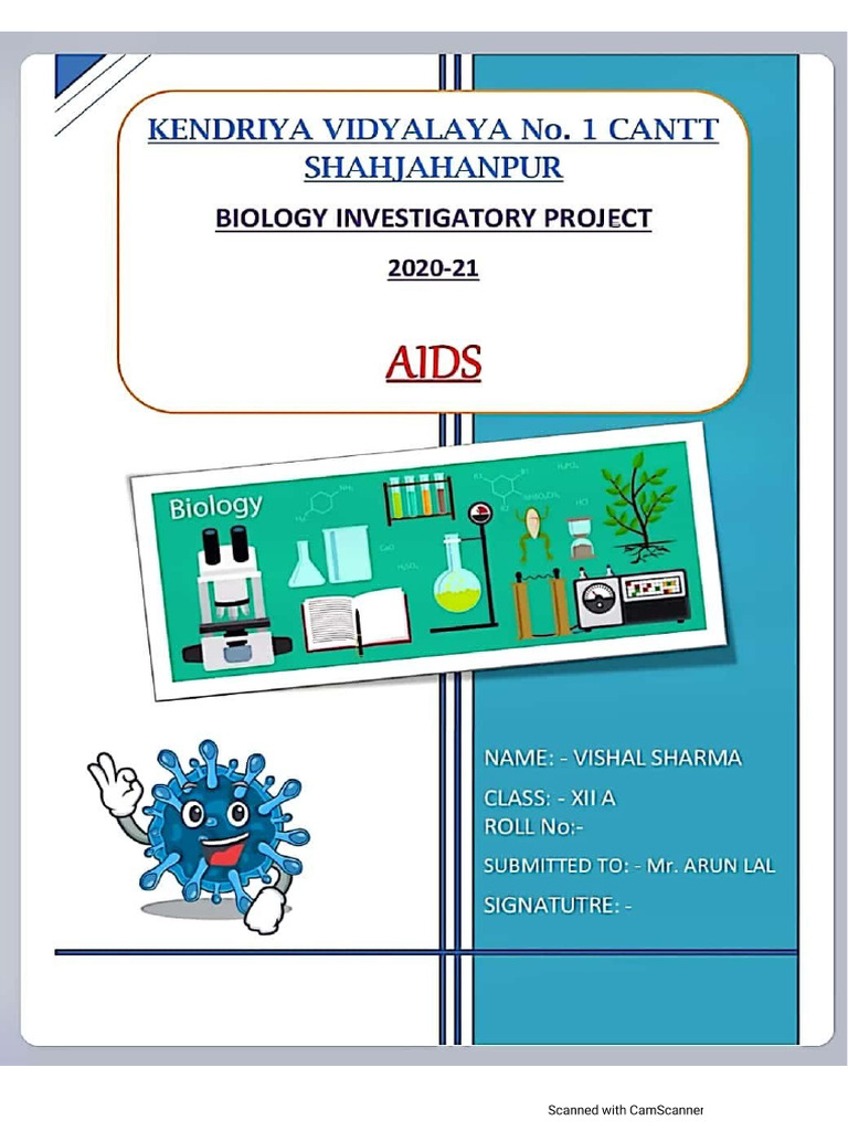 Biology Project On AIDS | PDF