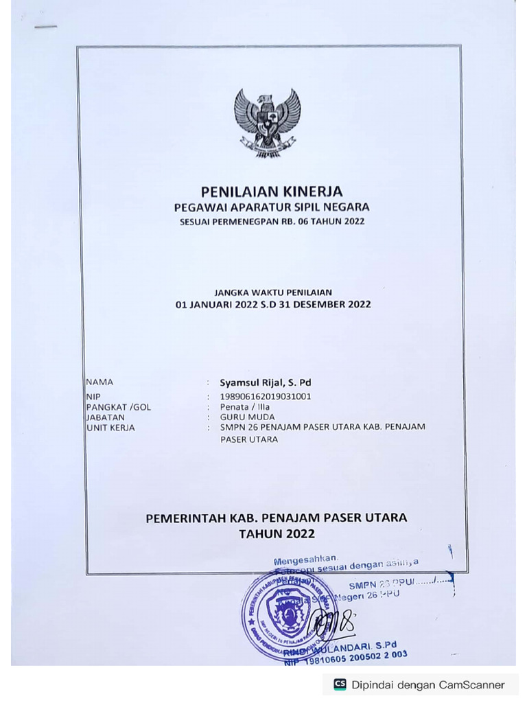 SKP 2022 Syamsul Rijal | PDF