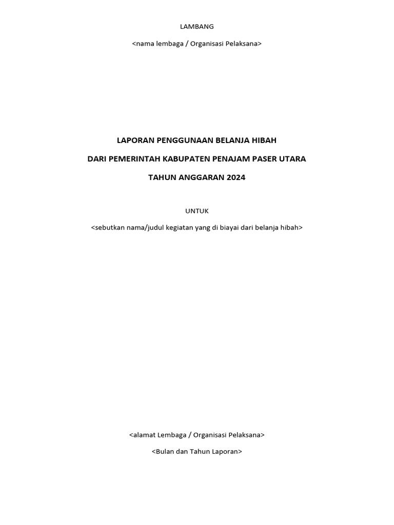 Format LPJ 2024 | PDF