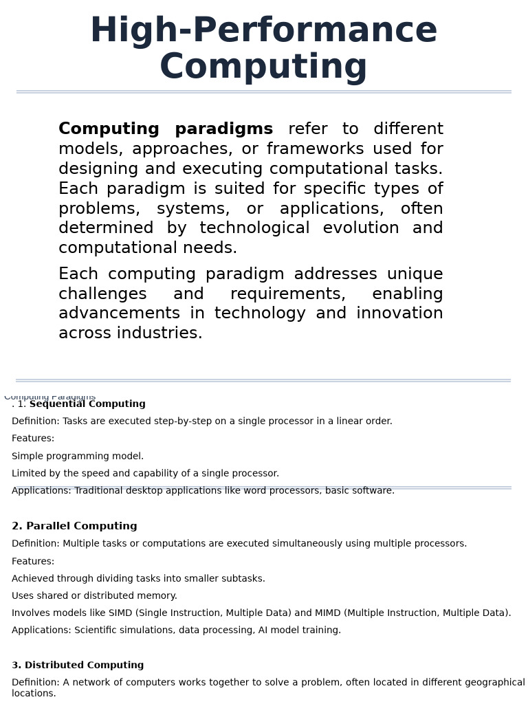 HPC Tools and Technologies For Web Programming | PDF | Supercomputer | Cloud Computing