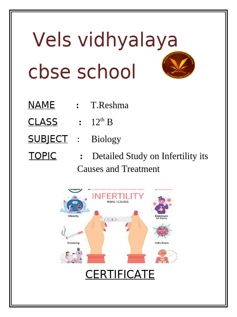 Biology Investigatory Project | PDF | Infertility | Assisted ...