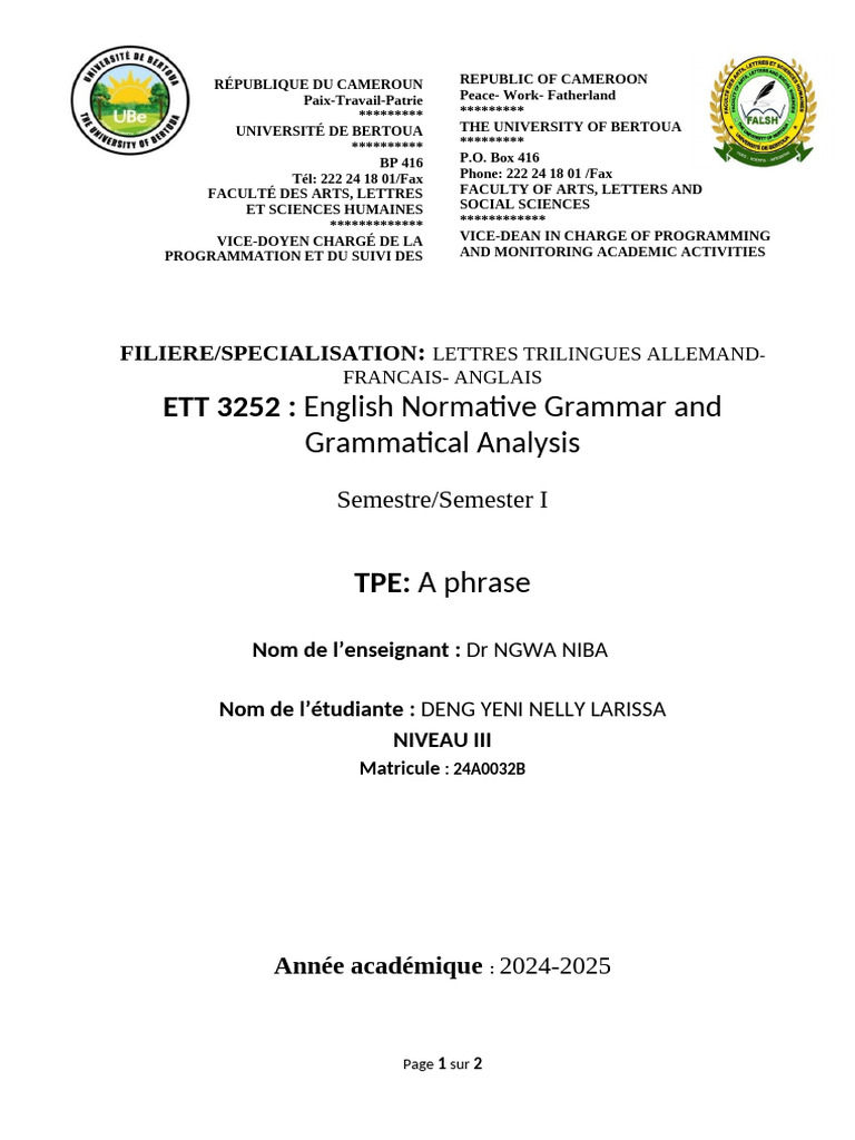TPE Nomativ grammar | PDF | Adverb | Verb