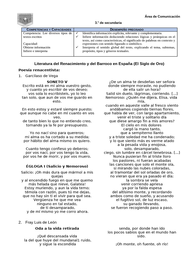 2 Separata Siglo de Oro | PDF