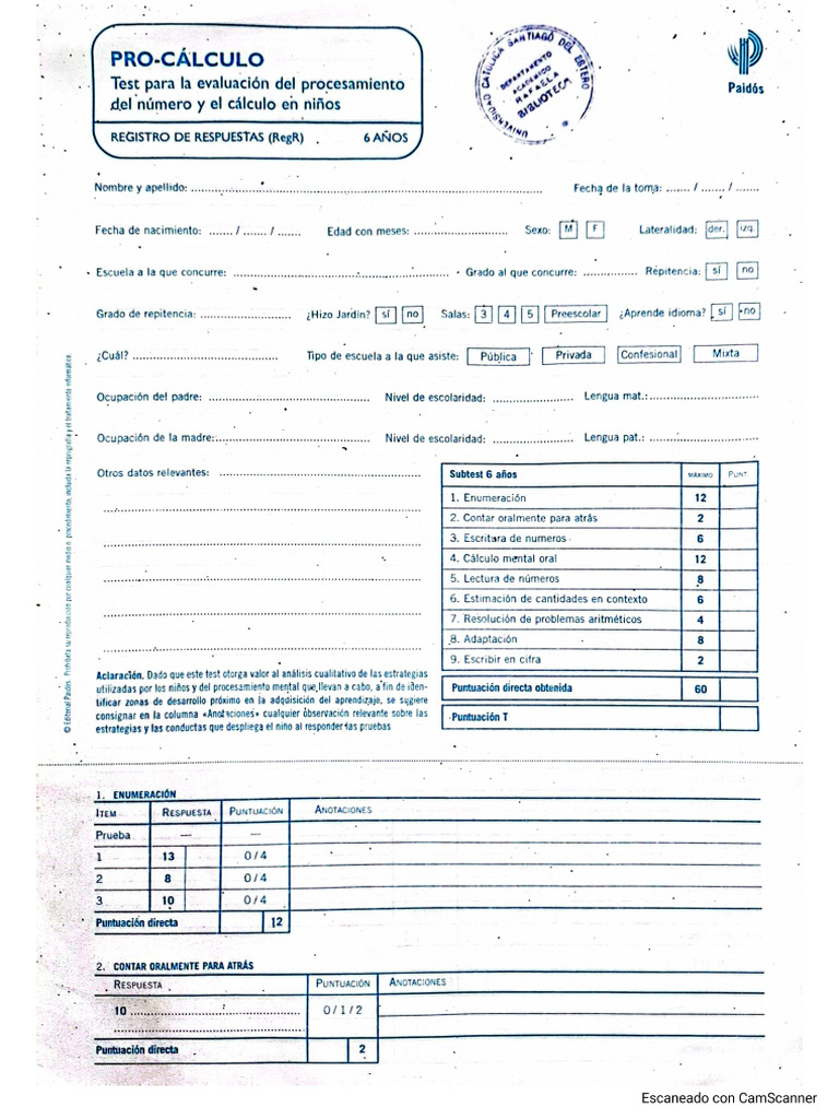 Protocolo Procalculo Completo | PDF