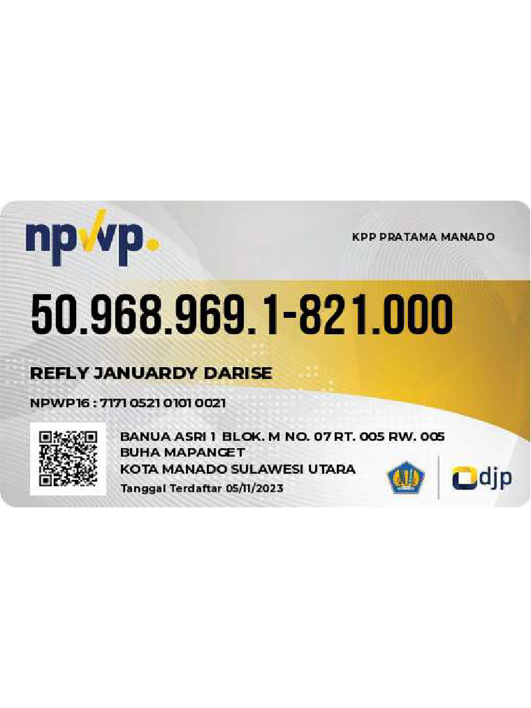 Refly npwp | PDF