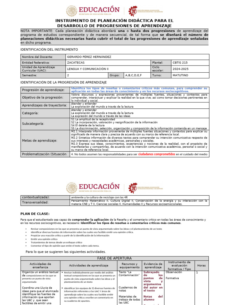 Progresion 3 | PDF | Aprendizaje | Evaluación