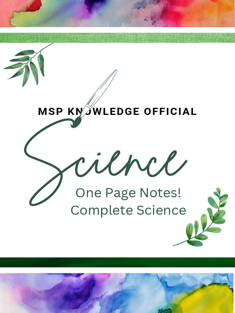 Science Study Guide for Students | PDF