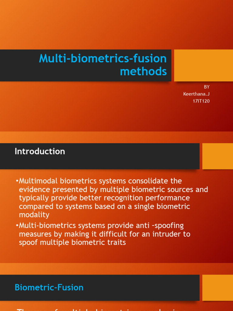 MMultibiometrics-fusion Methods (Autosaved) | PDF | Biometrics | Fingerprint