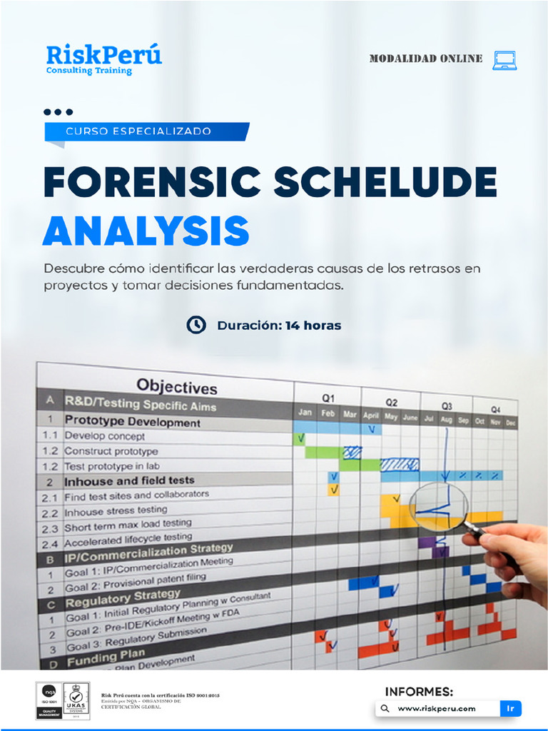 Brochure Forensic Schedule Analysis NACIONAL | PDF | Ingeniero civil | Business