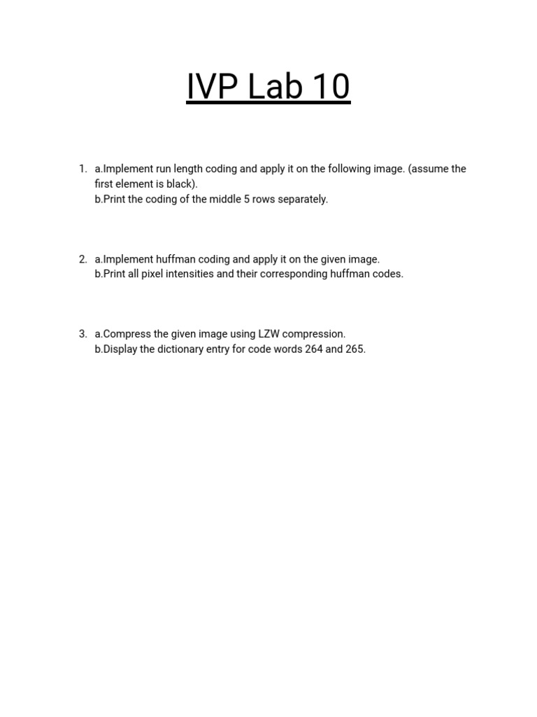 IVP Lab 10 | PDF