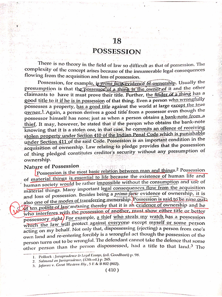 Possession & Ownership | PDF