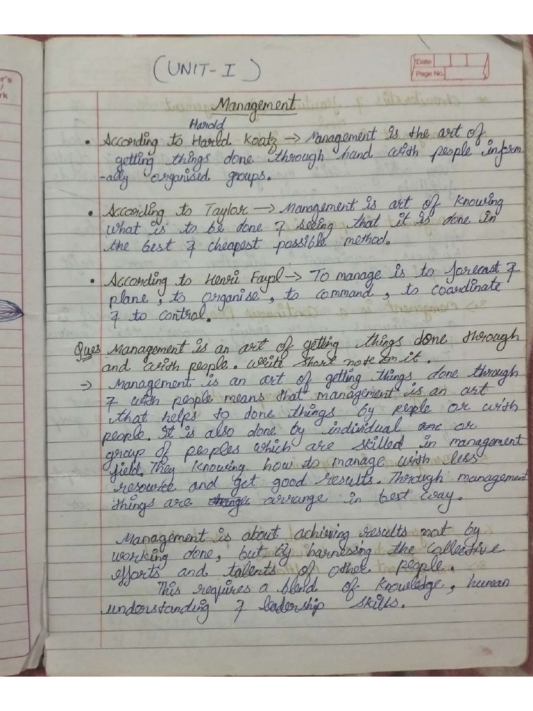 Mpob (Unit-1) Notes | PDF