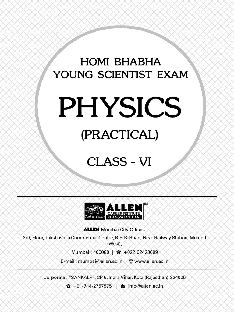 HBBV-VI Practical-Module Physics (1) (4) | PDF | Weighing Scale | Weight