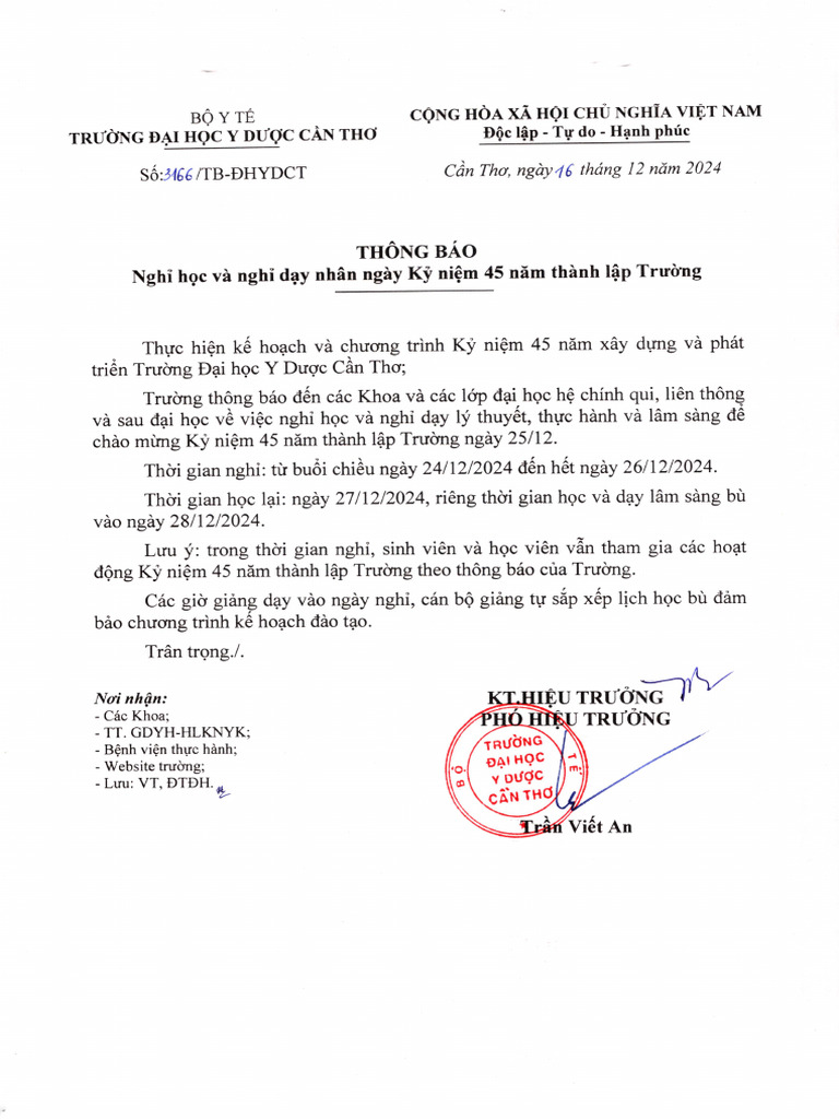 TB 3166-Ngh H C Và D y L KN 45 N M | PDF