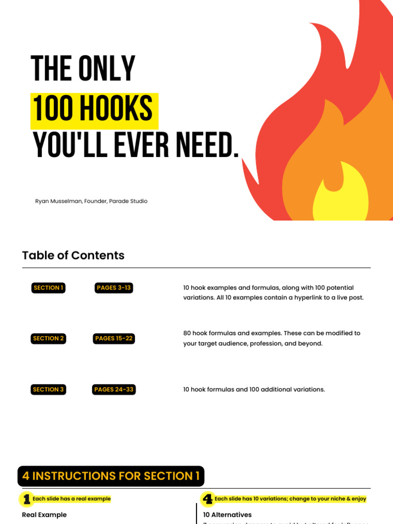 Essential Copywriting Hooks Guide | PDF | Copywriting | Linked In