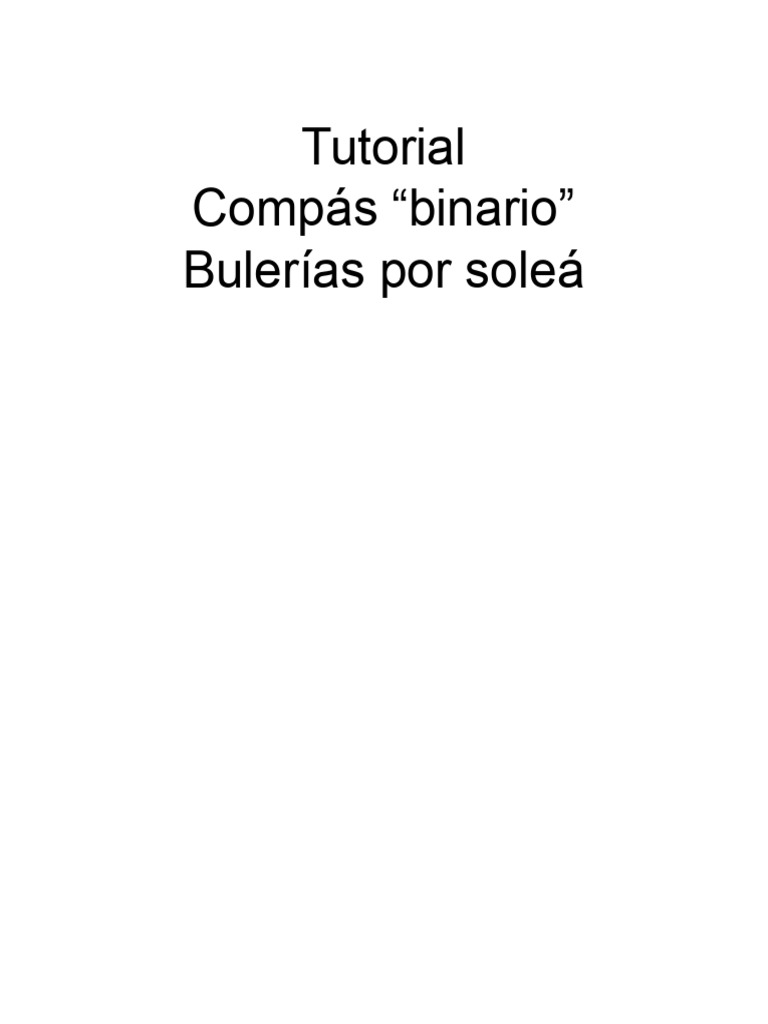 Tutorial Compás Binario Bulerías Por Soleá | PDF | Guitarras