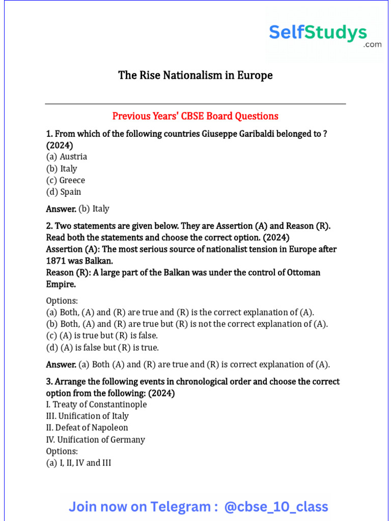 Nationalism in Europe: Key Concepts and Questions | PDF | Otto Von ...