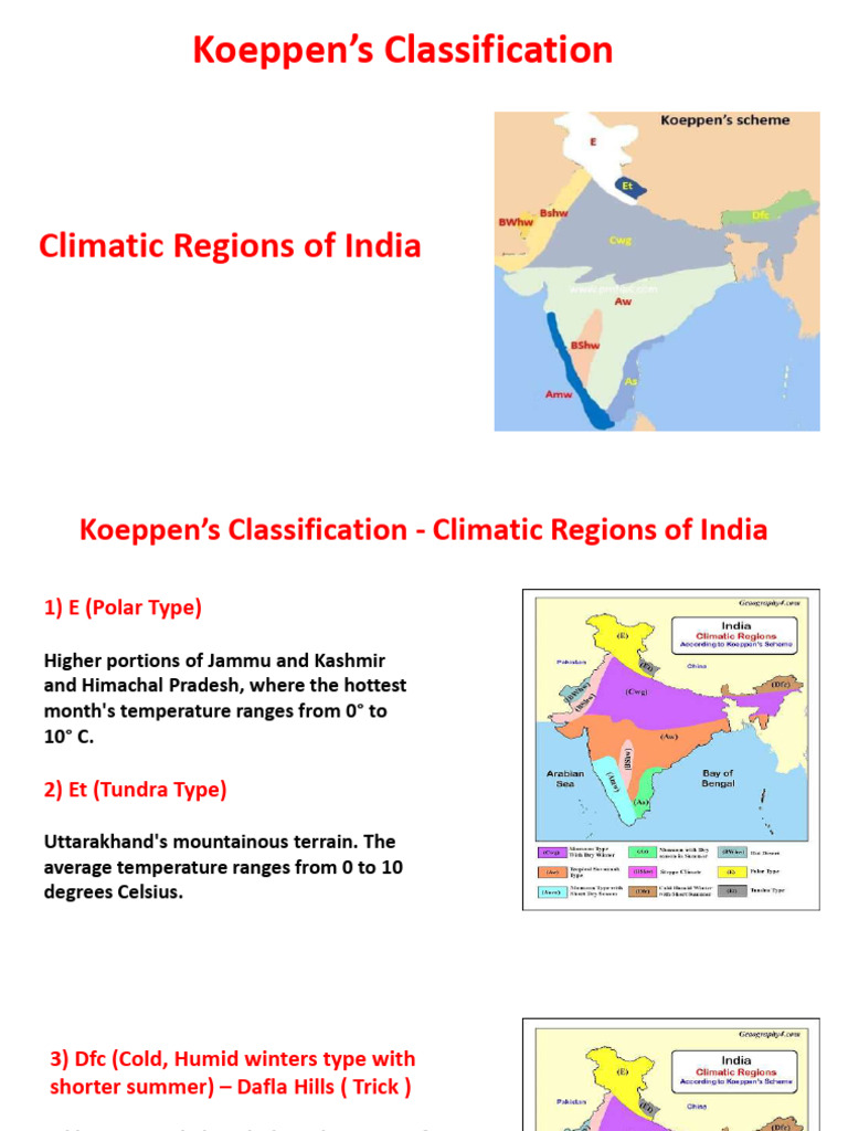 Koeppen’s Classification | PDF | Climate | Physical Geography