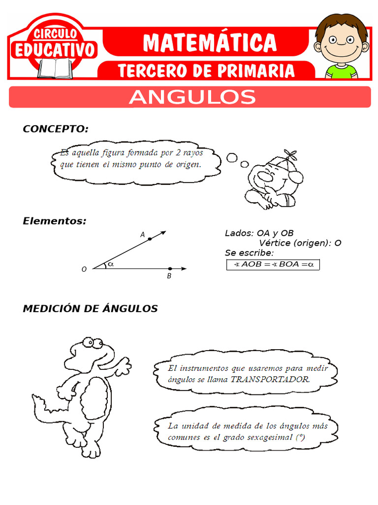 Medición y Clasificación de Ángulos | PDF