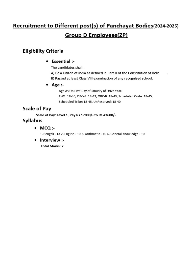 9dd9c118 d98b 430d 8ed8 Ffc9064d0c0e ZP - Group D Employees ( | PDF