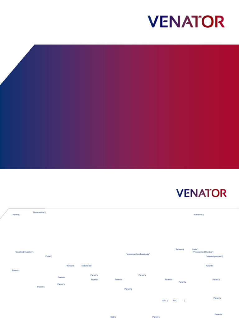 Venator Materials Investor Overview | PDF | Titanium Dioxide