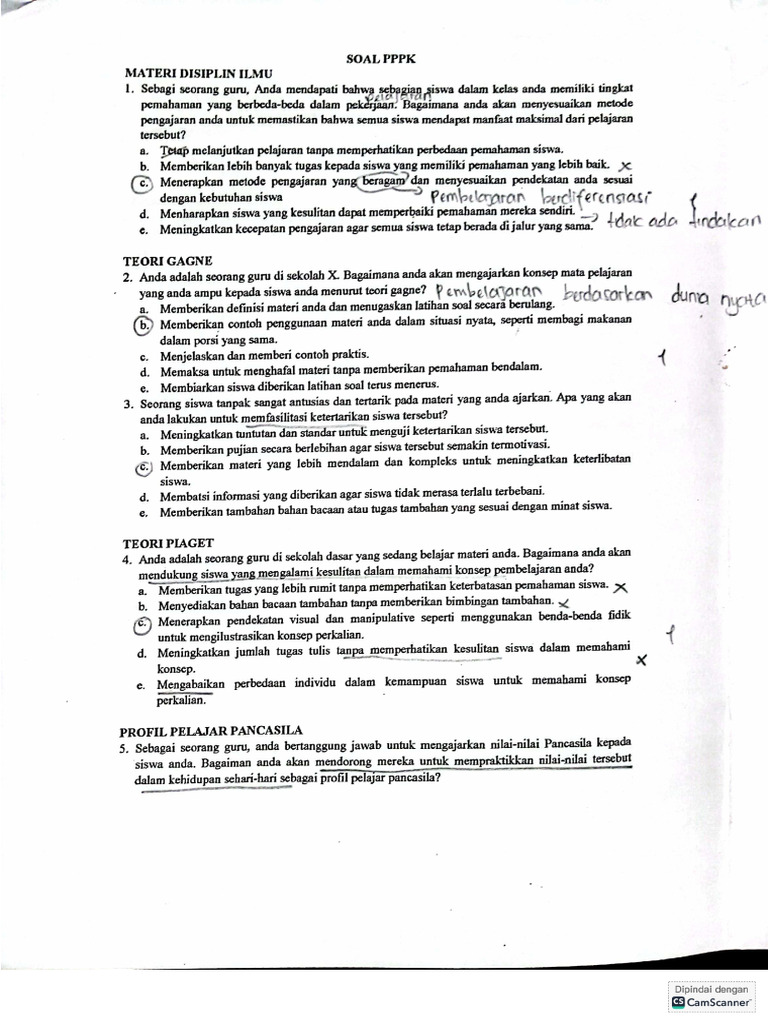 Contoh Soal PPPK-1 | PDF