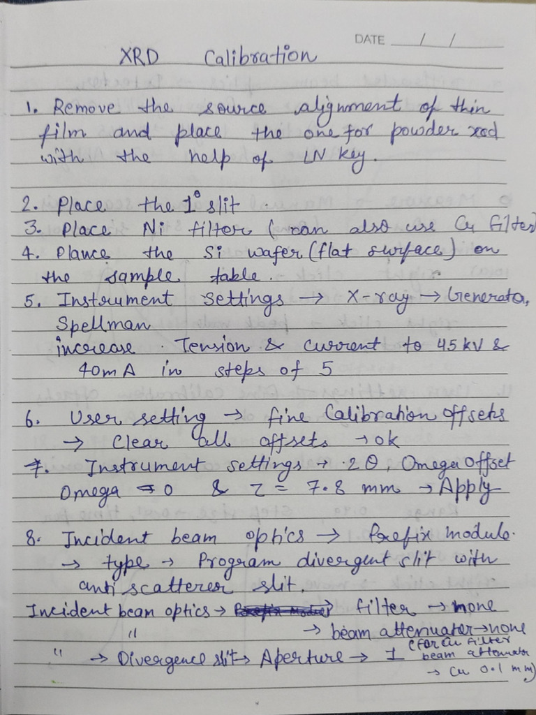 XRD Calibration | PDF