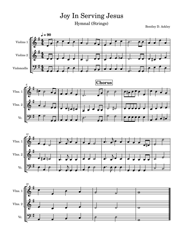 Joy In Serving Jesus - String Arrangement | PDF