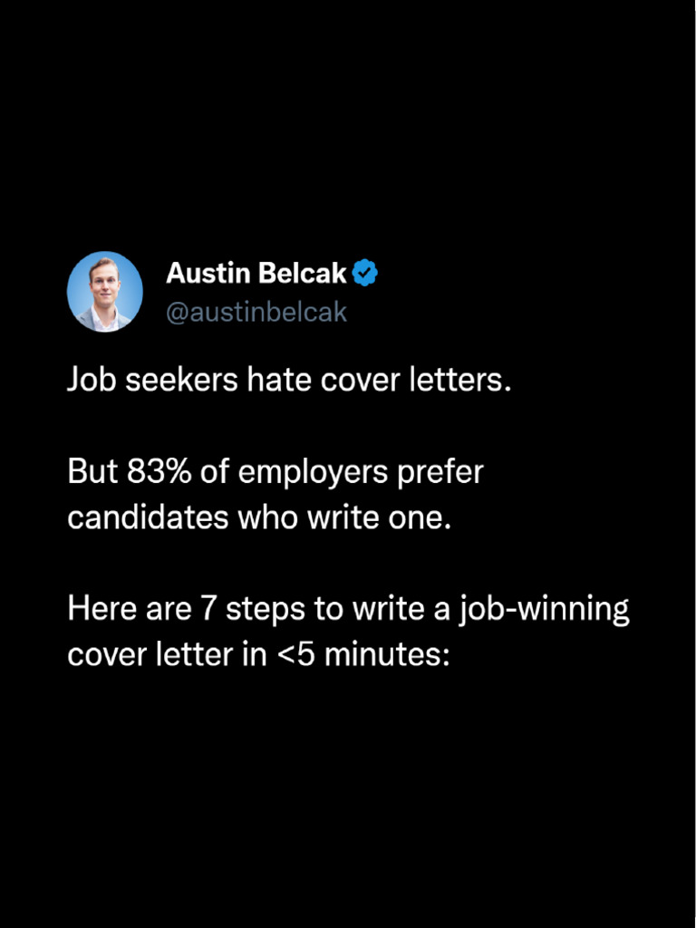How To Write A Job-Winning Cover Letter in - 5 Minutes | PDF