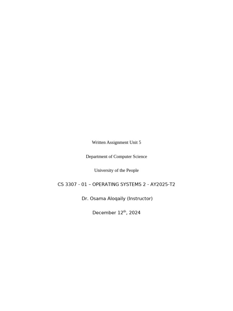 Cs330701writtenassignmentunit5 Pdf Directory Computing Computer File