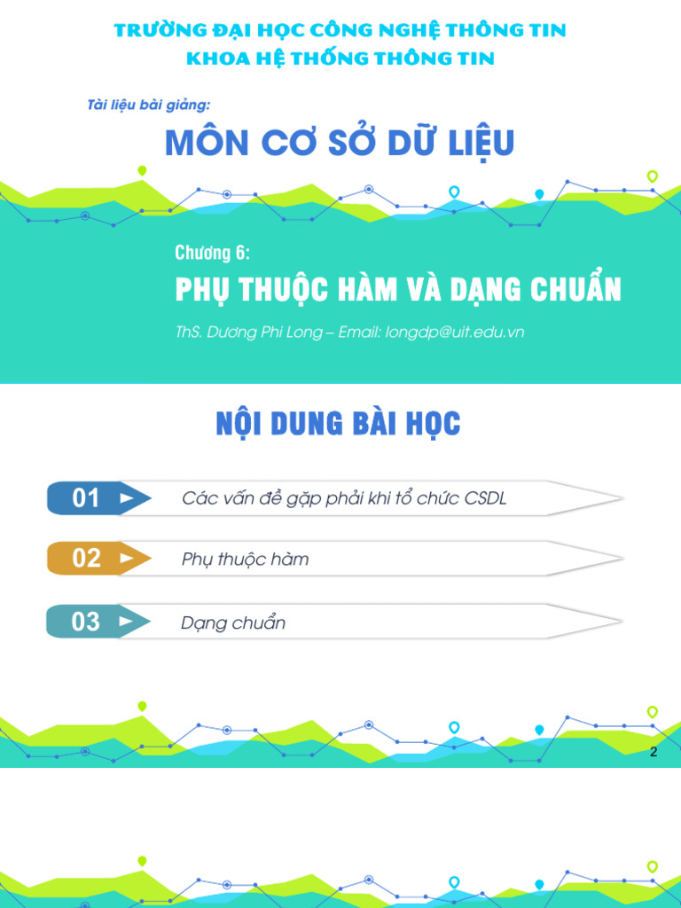 DPL_Chuong 6 - Phu Thuoc Ham Va Cac Dang Chuan | PDF