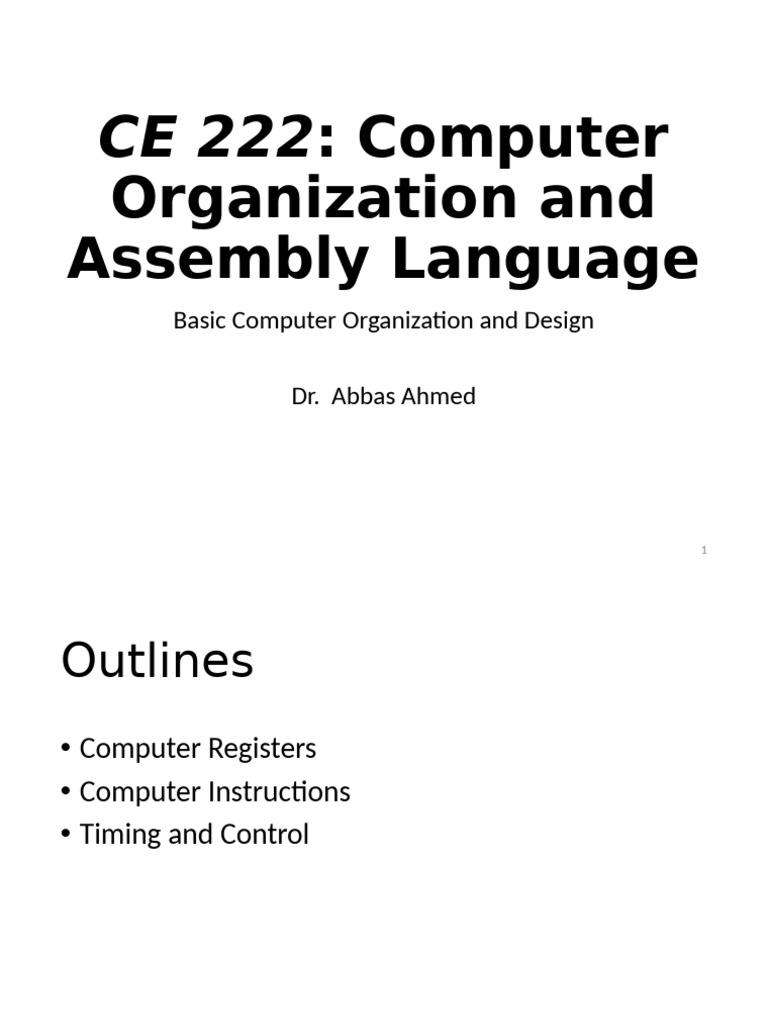 Lecture9 CompOrg&Design CompRegs Instructions Fall2022 | PDF | Central ...
