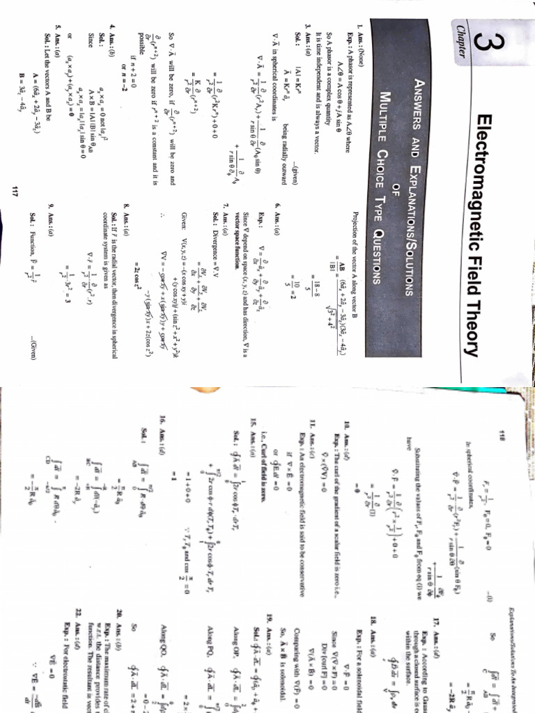 EMFT Soln | PDF | Force | Electrostatics