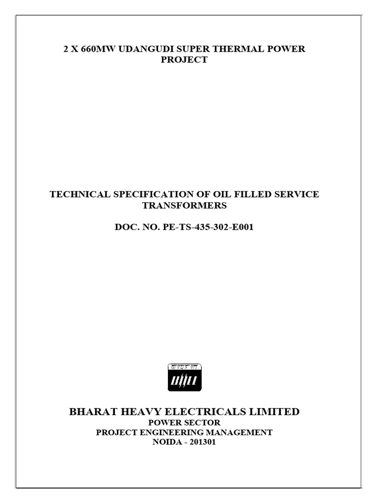 technical-specification-1592579628 | PDF | Transformer | High Voltage