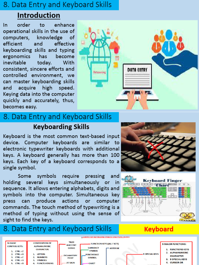 Data Entry and Keyboard Skills | PDF | Computer Keyboard | Input/Output