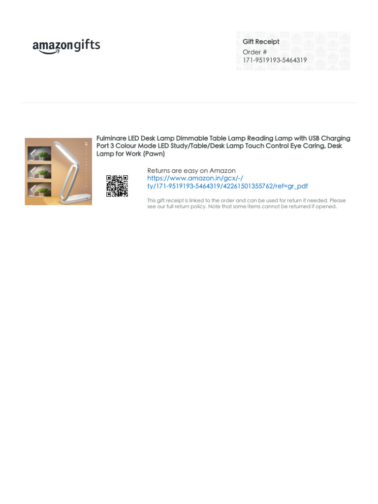 Amazon Gift Receipt | PDF