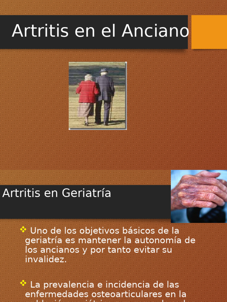 Artritis en el Anciano_-1226174306 | PDF | Artritis Reumatoide | Osteoartritis