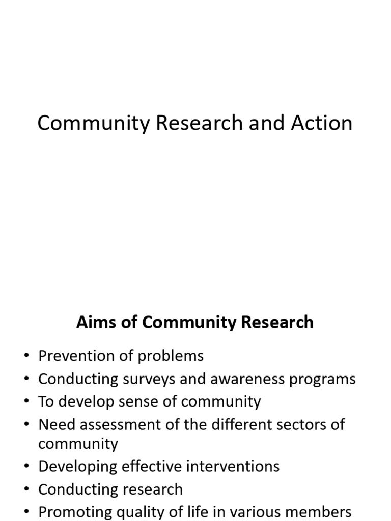 Module 5 - Community Research and Action | PDF | Survey Methodology ...