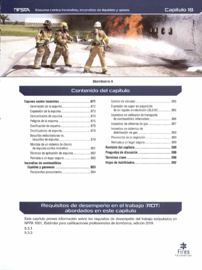 Capitulo 18. Espuma Contra Incendios, Incendios de Liquidos y Gases | PDF