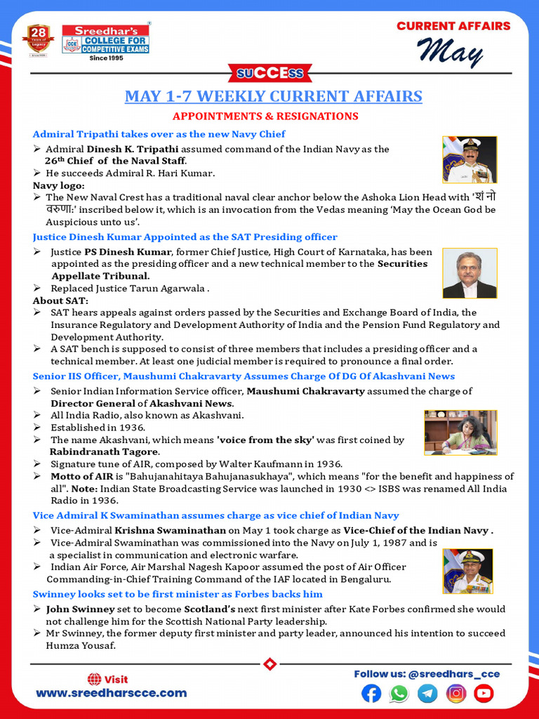 May 1ST Week Magazine-2024 (English) | PDF | Coral | Electric Vehicle