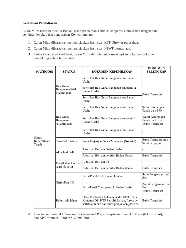Persyaratan Keagenan LPG PSO | PDF