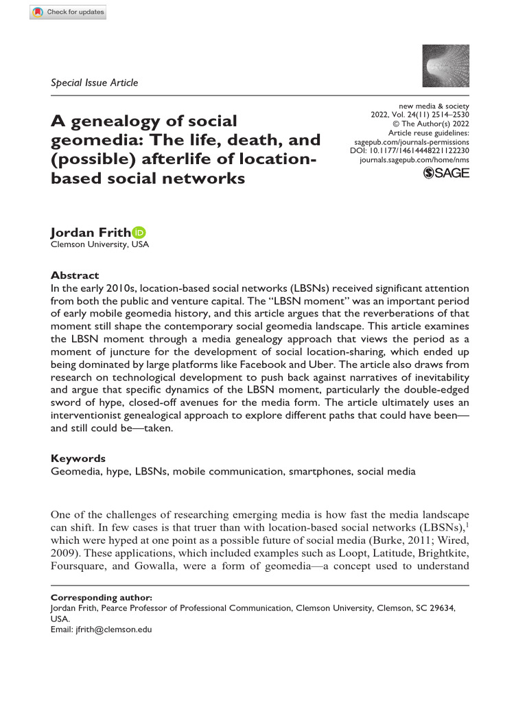 Evolution of Location-Based Social Networks | PDF | Mobile App | Geography