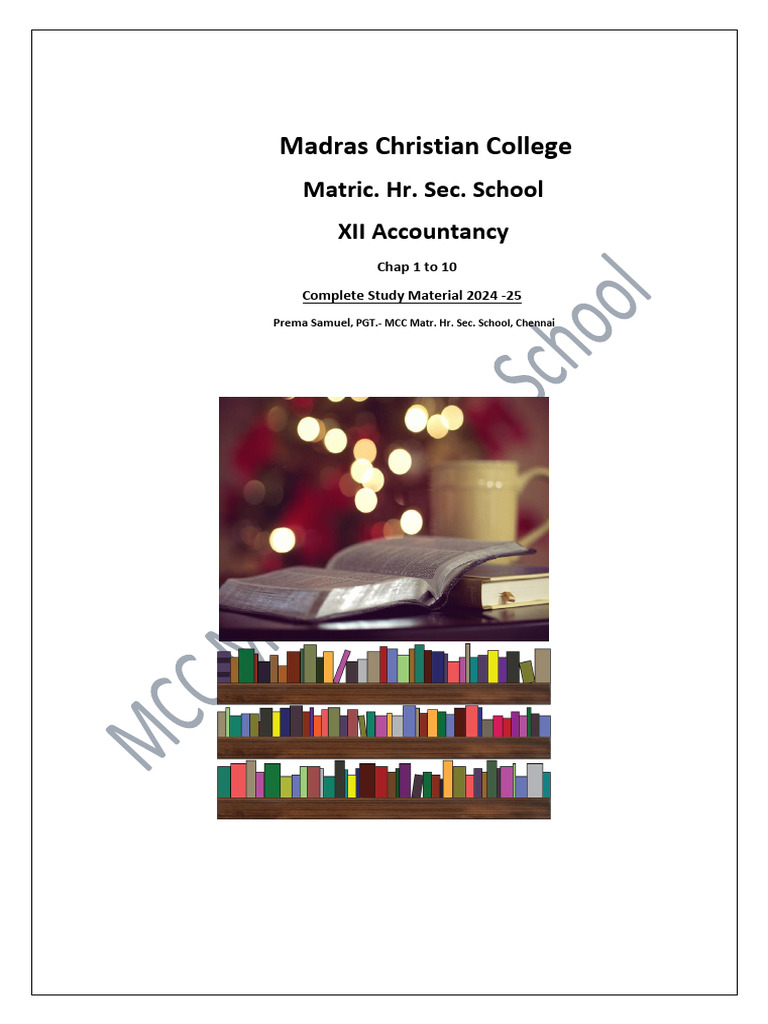 12th Accountancy Chapter 1 To 10 Study Material English Medium PDF ...
