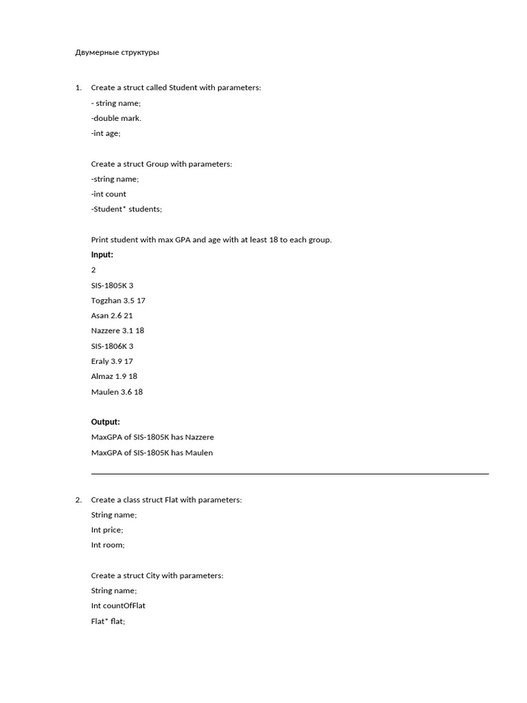 Task Pack 11 - Nested Structures | PDF | Parameter (Computer Programming) | Tax Exemption