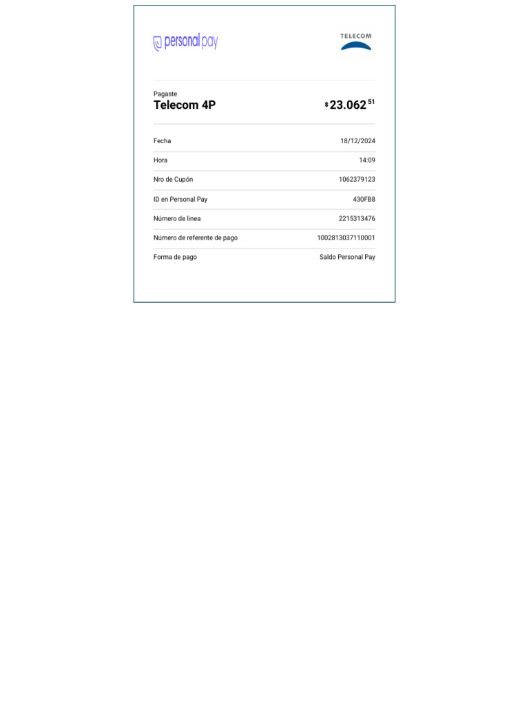 Comprobante Telecom4P5796547088338672844 | PDF