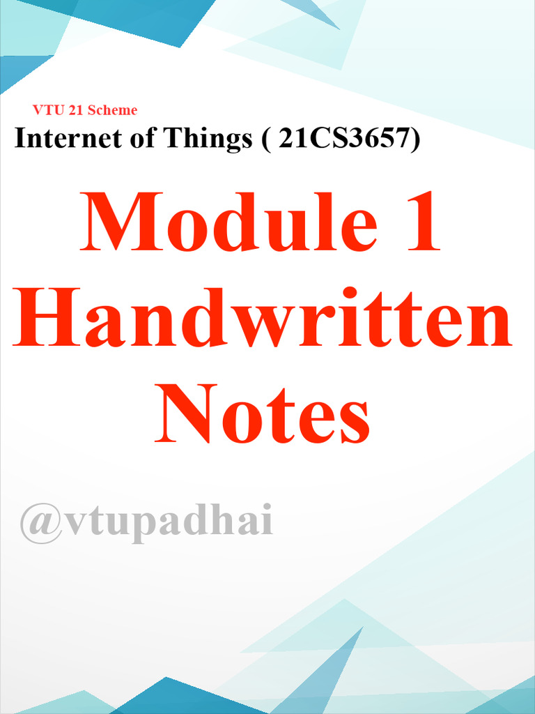 IoT Mod1 Notes | PDF