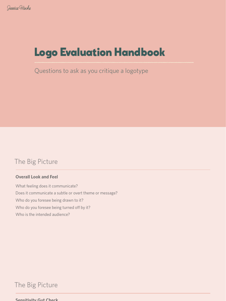 Logo Evaluation Handbook | PDF | Graphic Design | Writing