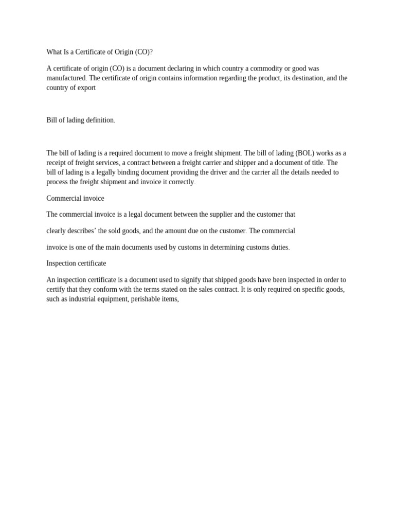 Trade document | PDF