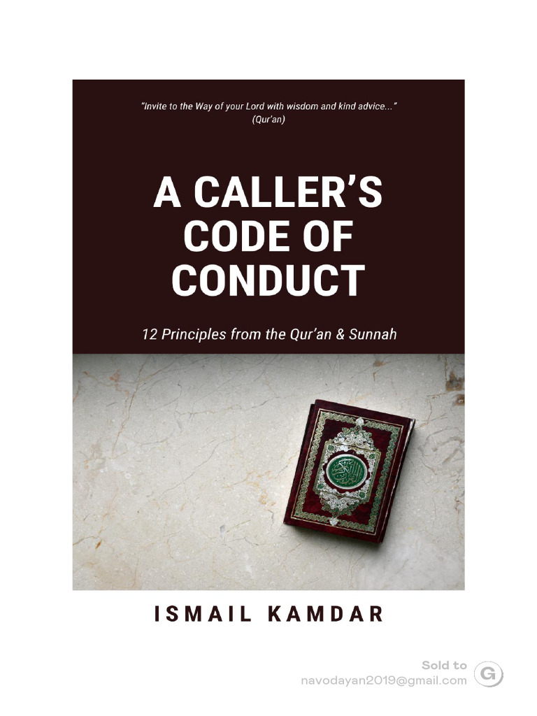 Code of Conduct-12 Principles From The Qur'an & Sunnah | PDF | God In ...